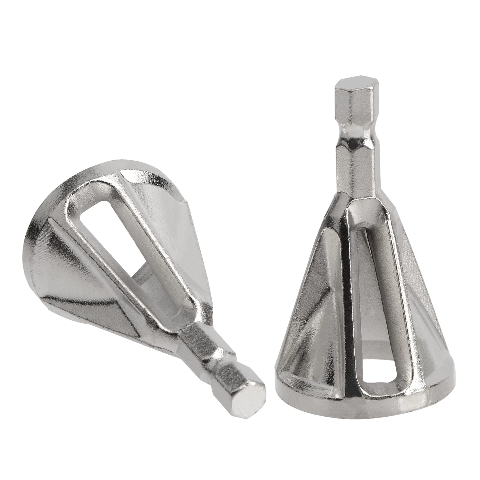 AnRui Deburring External Chamfering Tool, Stainless Steel Chamfer Tool for Drill Bit, Burr Removal Bit Quickly Repairs Damaged Metal Hexagon Shank External Chamfer Deburring Tool for Drill Bit Bolts