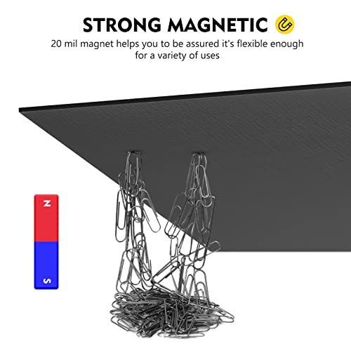 Magicfly Magnet Adhesive Sheets 8 x 10 Inch, 15 Pack Flexible Magnetic Sheets for Photos, Crafts and Die Storage, Easy Peel & Stick