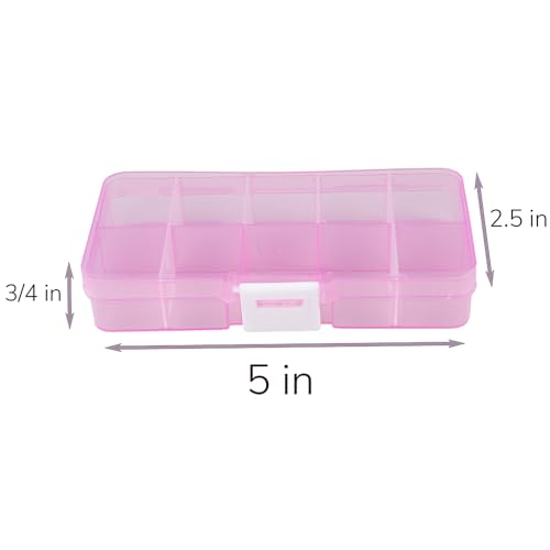 Craft County Plastic Bead Organizer β Clear β Customizable Compartments β Perfect for Organizing Small Items