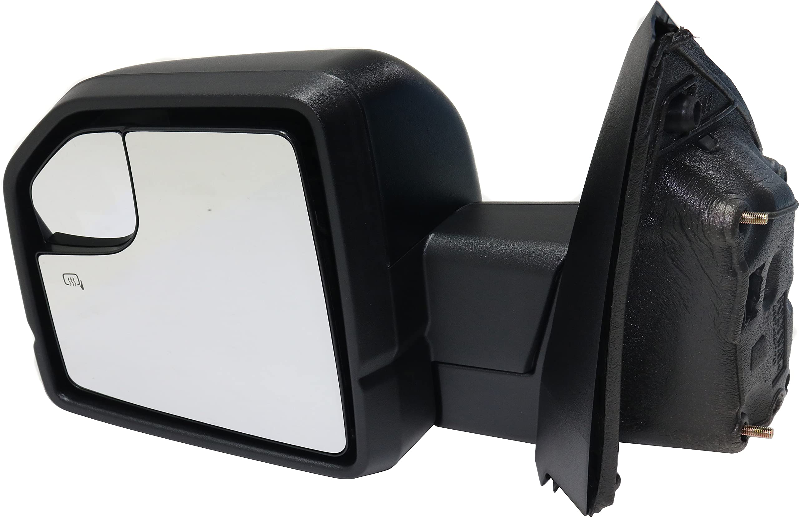 Kool Vue Right Power Heated Mirrors for Ford F-150 2015-2018 Manual Fold With Signal Light, Spotter Glass & Puddle Lamp; Without Memory & Auto-Dimming Textured Standard Cab, Up To 02/26/18