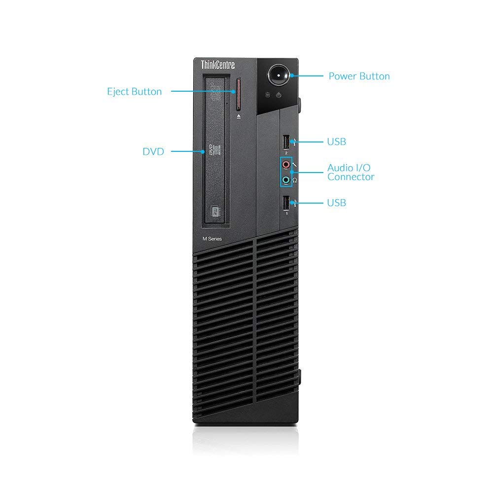 Lenovo ThinkCentre M91 High Performance Small Factor Desktop (Intel Quad Core i5 up to 3.4GHz Processor), 16GB DDR3 RAM, 2TB HDD, DVD, RJ45, Windows 10 Professional (i5) (Renewed)