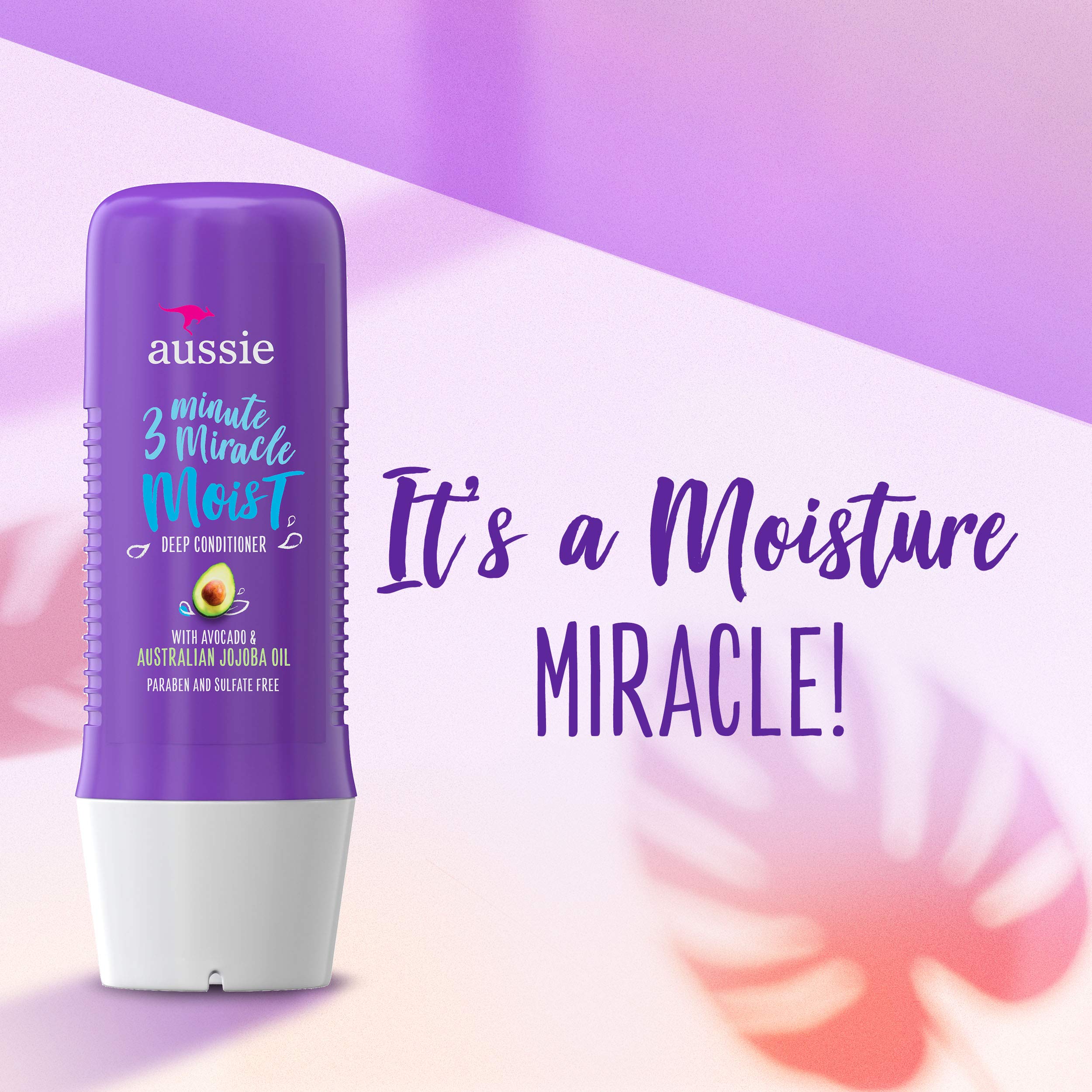 Dry Hair Repair - Aussie Paraben-Free Miracle Moist 3 Minute Miracle Conditioner w/ Avocado, 1.7 fl oz (Pack of 36)