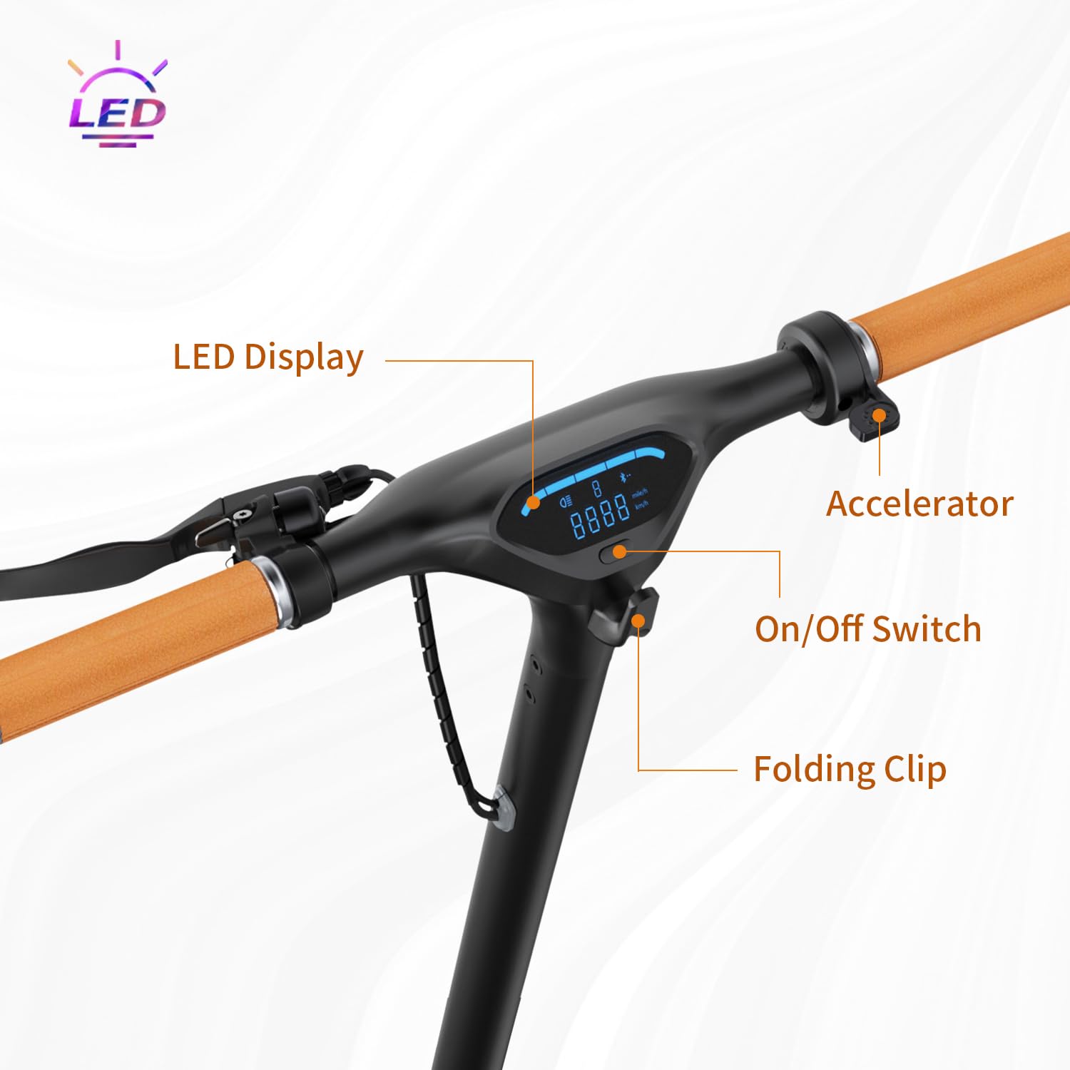 ADVANRIDE L1 Plus Electric Scooter 10" Solid Tires,19 Miles Range,15.5Mph 350W,220 Pounds Maximum Load,Portable Folding Commuting E-Scooter Triple Braking System for Adults and Teens