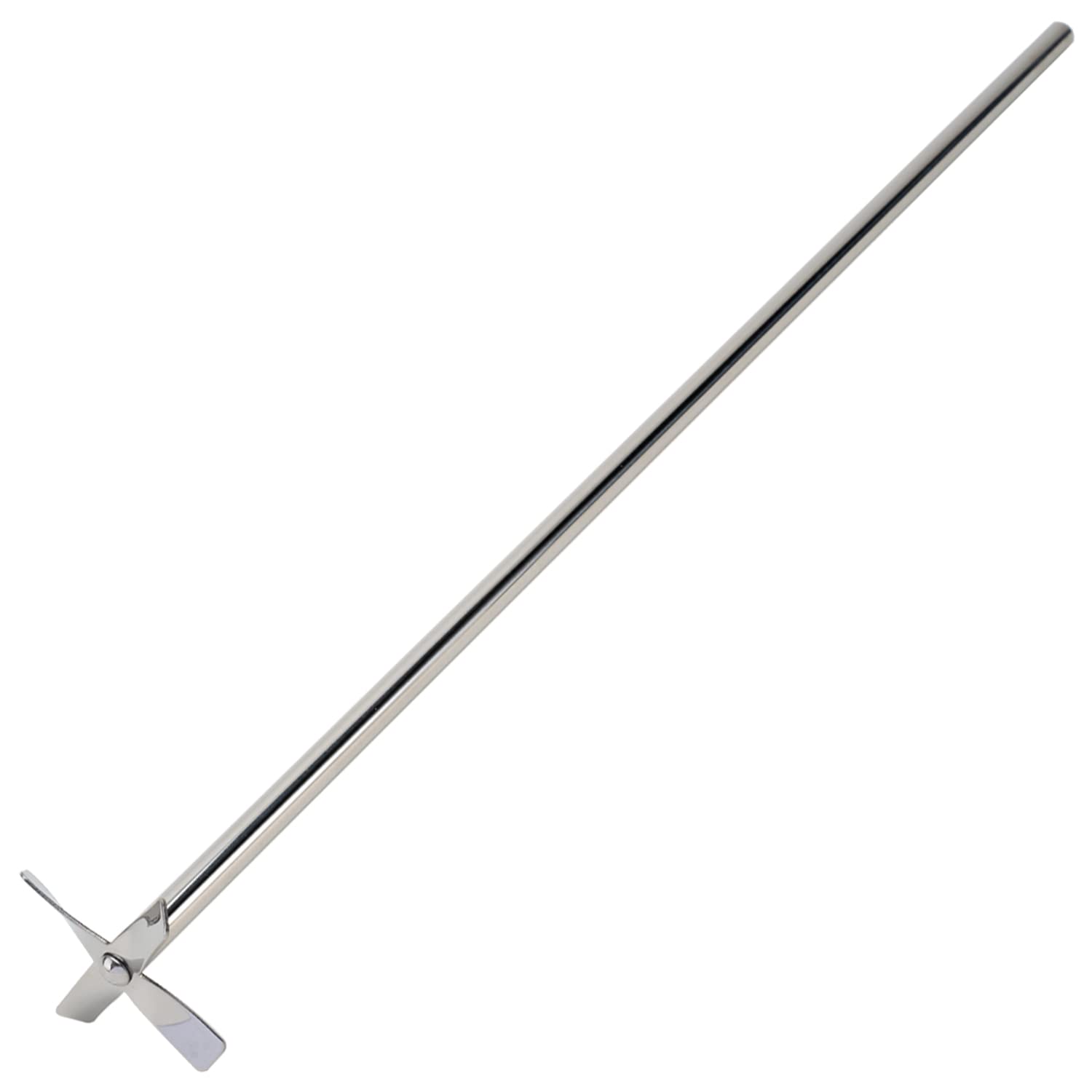 ONiLAB 18900071 316L Stainless Steel 4 Bladed Propeller Stirrer ,50 mm Stirrer Diameter, 8 mm Shaft Diameter, 400 mm Shaft Length