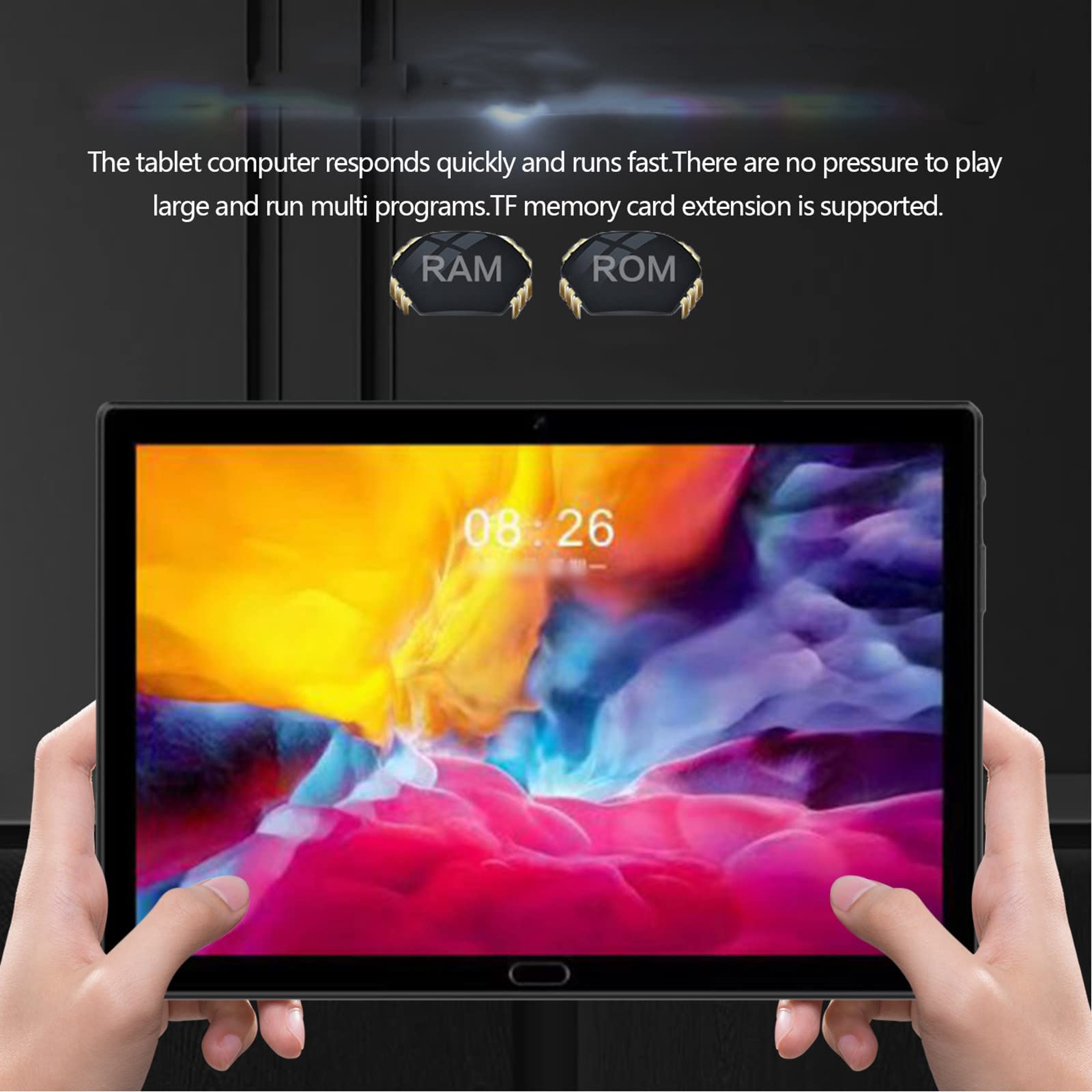 Android 5.1 Tablet, 10.1 inch HD Display 8-core 1+16GB ROM TF Expansion WiFi Blue-Tooth Tablet Best for Adults Working Childrens Boys Girls School Learning Birthday Gift, 25*19.8*5cm