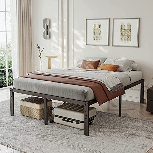 Artimorany California-King-Platform-Bed-Frame, 18 Inch Heavy Duty Metal Mattress-Foundation, No Box Spring Needed, Steel Slat Support 3500 lbs, Noise-Free, Easy Assembly, Black