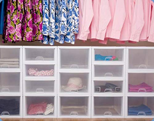 Sterilite 16 Qt Single Box Modular Stacking Storage Drawer Container (18 Pack)