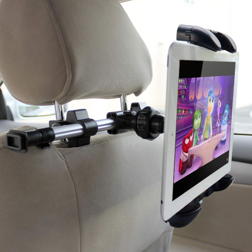 iKross Universal Car Tablet Mount Holder Headrest Backseat Extendable Mount Compatible with Apple iPad, iPhone, Tablet, Smartphone, Nintendo Switch with Dual Adjustable Positions