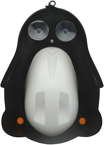 Conforzy, Penguin Standing Potty Training Urinal for Boys with Fun Aiming Target (Black)