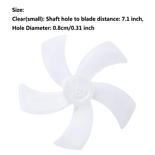 YiZYiF Universal Plastic 5 Leaves Fan Blade Household Standing Pedestal Fan Table Fanner Replacement Part General Accessories Clear 16 inches