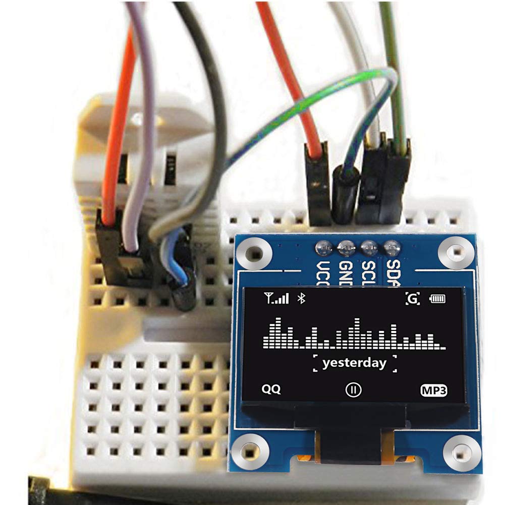 ALMOCN 2PCS 0.96" OLED Module I2C IIC Serial 12864 128X64 OLED Display Module with SSD 1306 Driver (White OLED)