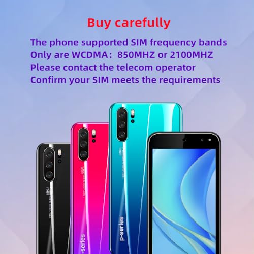 aderroo Smartphone,F17pro,Unlocked Cell Phone, 5.0inch Screen,Front and Rear Cameras,1GB RAM 4GB ROM,Only Supports Dual SIM Card Frequency Band of 3GWCDMA:850/2100MHZ(Black)