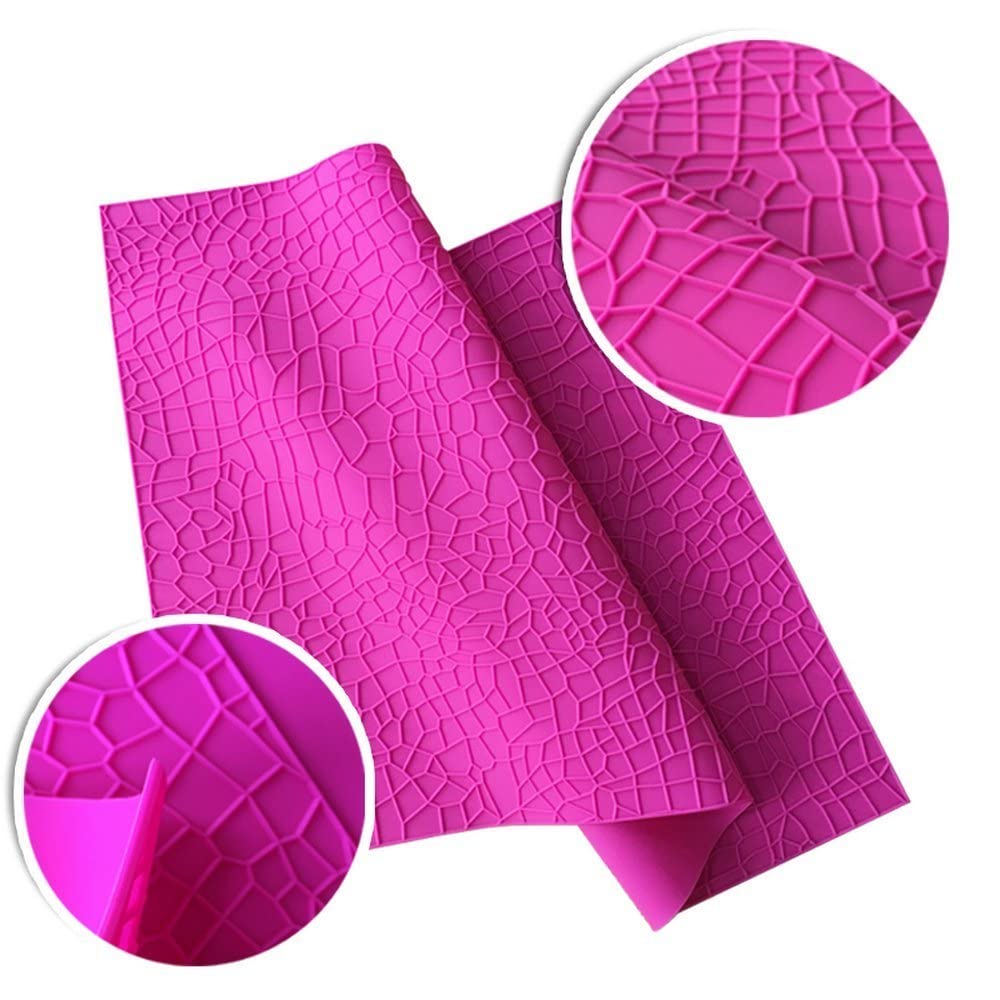 ART Kitchenware Large Size Crocodile Alligator Impression Mat Embossed Silicone Cake Lace Mat 23.6x 15.75" Fondant Cake Decorating Tools Gum Paste Molds Cake Molds Pastry Baking Tools BLM-26