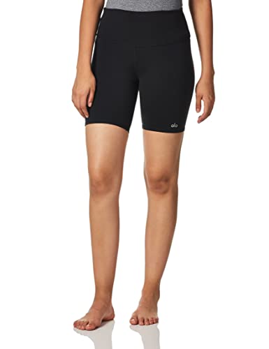 Alo Yoga Women's High Waist Biker Shorts, Black, S