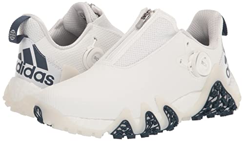 adidas Men's CodeChaos 22 BOA Spikeless Golf Shoes, Footwear White/Crew Navy/Crystal White, 11