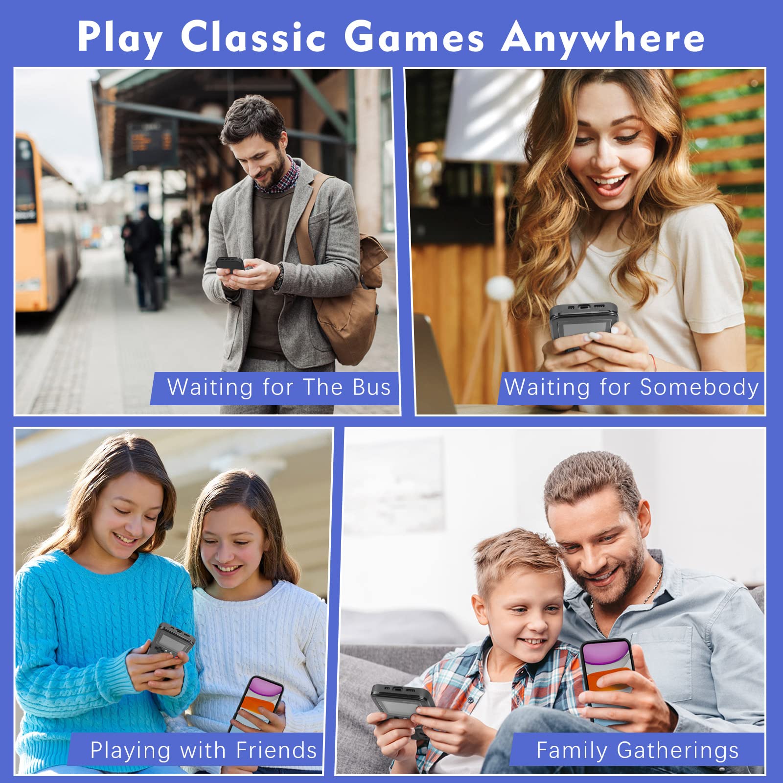 Chu9 Game Phone Case, 168 Built-in Small Video Games, Red, Compatible with iPhone 11 Pro Max