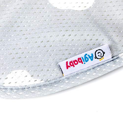 Agibaby 3D Mesh Stroller Liner Infant/Baby | Cushion| Pad| Seat Insert for Carseat (Cloud - Baby Size)