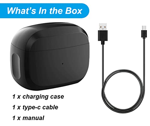 Charging Case Compatible with Jabra Elite 65t / Active 65t, Replacement Charger Case Protective Cover for Elite 65t, Active 65t Bluetooth Earbuds (Black)