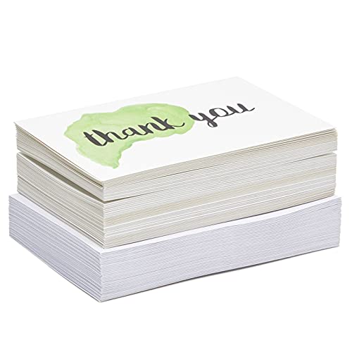 Juvale Blank Thank You Cards with Envelopes, 6 Watercolor Designs (4x6 in, 48 Pack)