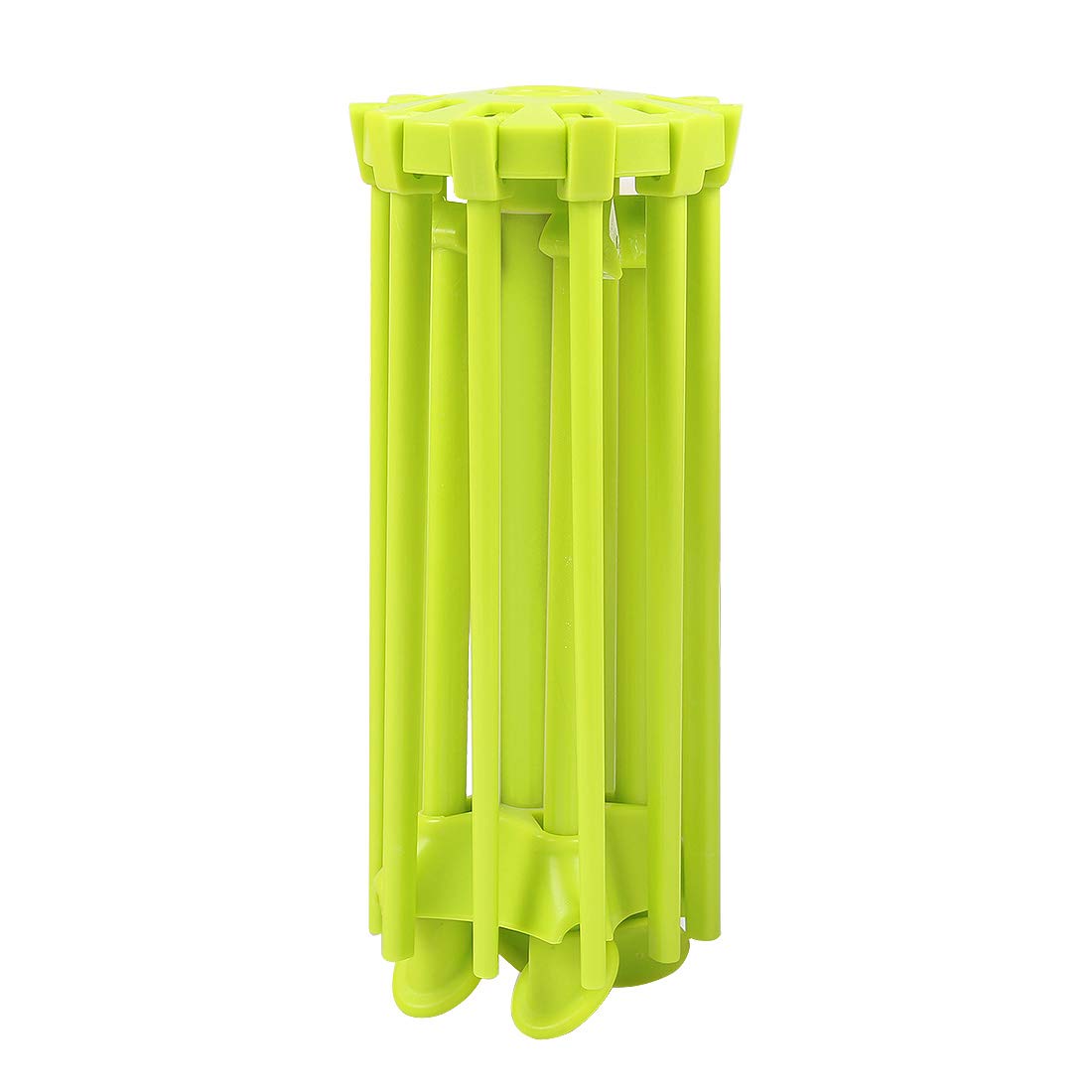 Cambom Foldable Pasta Drying Rack- Plastic Spaghetti Noodle Dryer with 10 Bar Handles Green