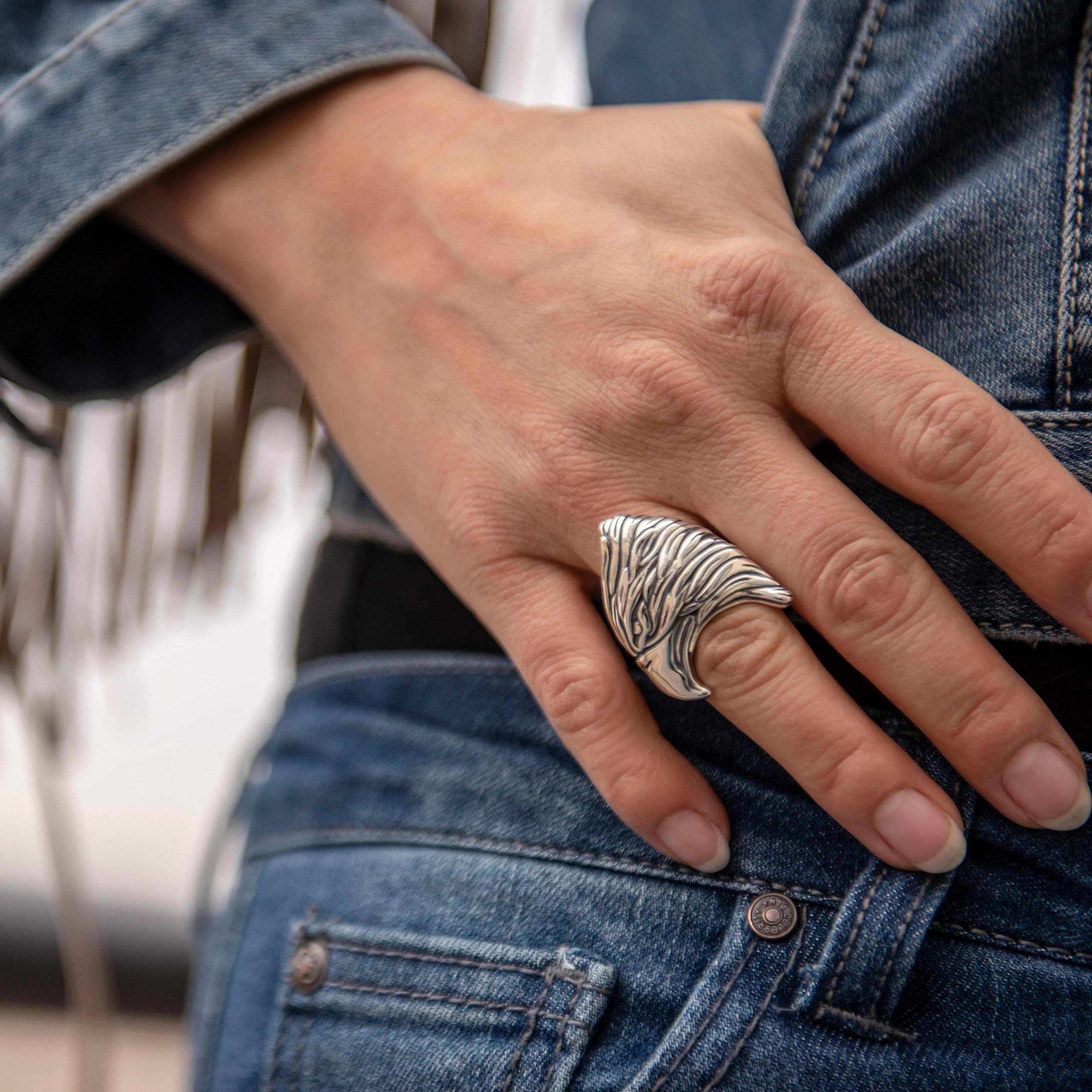 American West American West Fritz Casuse Sterling Silver Eagle Design Ring Size 9