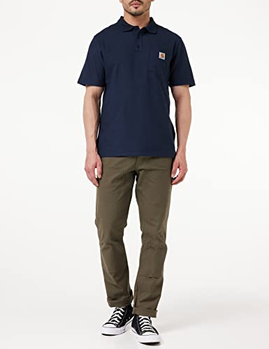 Carhartt Men's Loose Fit Midweight Short-Sleeve Pocket Polo, Navy, XX-Large