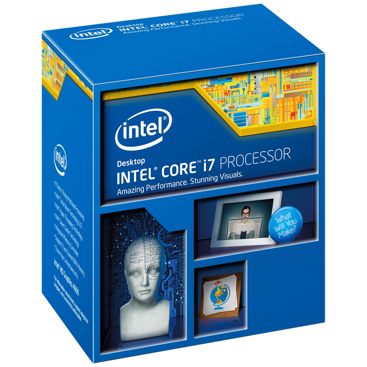 Intel Core i7-4771 3.5 3 LGA 1150 Processor, 8M Cache, up to 3.90 GHz (BX80646I74771)