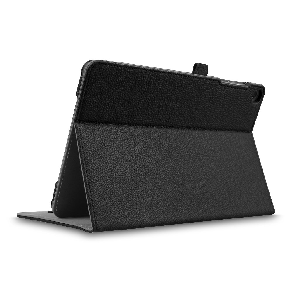 Fintie Case for Asus ZenPad 3S 10 Z500M / Z10 ZT500KL - Multi-Angle Viewing Folio Stand Cover with Pocket for ZenPad 3S 10 / Verizon Z10 9.7-Inch Tablet (Black)