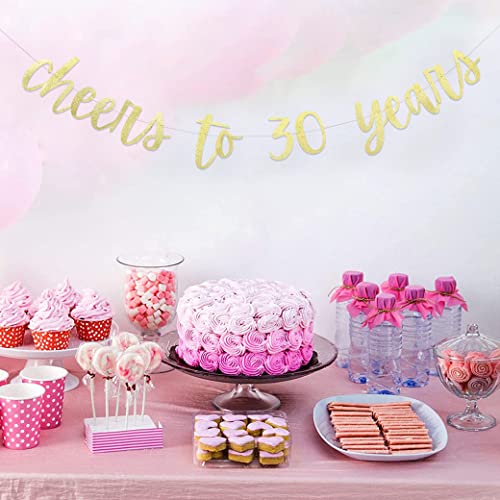 Cheers to 30 Years Banner - Happy 30th Birthday Banner,30th Birthday Banner,30th Birthday Banner for Women/men,30 Birthday Party Decorations Banner,Happy 30th Birthday Banner Party Decorations