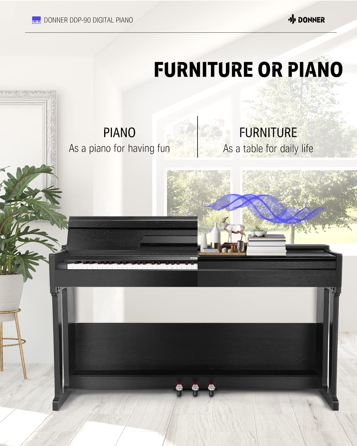 Donner DDP-90 Digital Piano + Donner Piano Bench