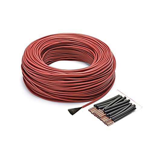 50M/100 Meters 12K Floor Warm Heating Cable 33ohm/m Carbon Fiber Heating Wires (Size : 50m)