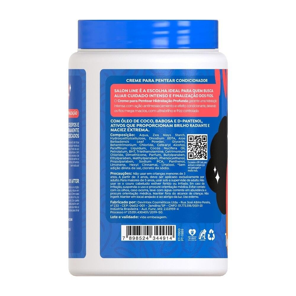 Linha Tratamento (Creme Para Pentear) Salon Line - Hidratacao Profunda 1000 Gr - (Salon Line Treatment (Combing Cream) Collection - Deep Moisturizing Net 35.27 Oz)