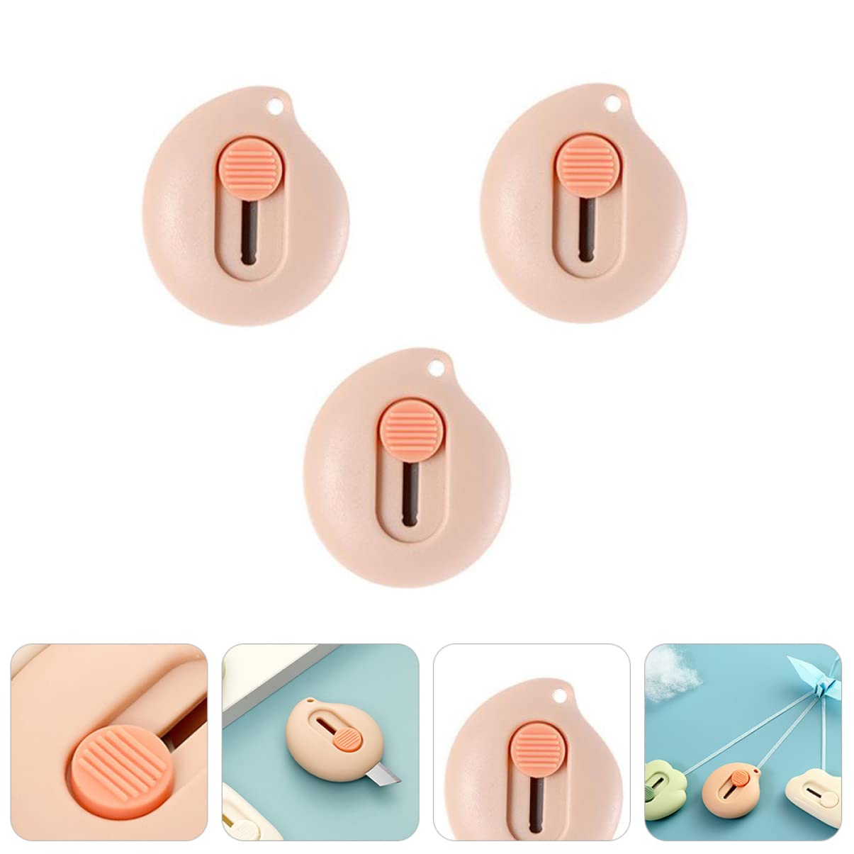 Angoily 3pcs Multi-functional Students Pocket Multi Supplies Knives Cutting for Practical Retractable Use School Cutter Class Animal Craft Cartons Diy Slides Utility Razor Crafts Cm
