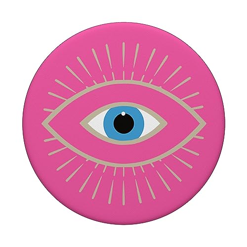 Beige Pink All Seeing Evil Eye PopSockets Standard PopGrip
