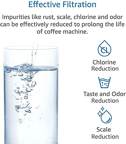 AQUACREST TÜV SÜD Certified Coffee Machine Water Filter, Replacement for Jura® Clearyl White, 64553, 7520, 60209, 68739, 62911 - Including Various Models of Nespresso®, Impressa®, 6 Pack