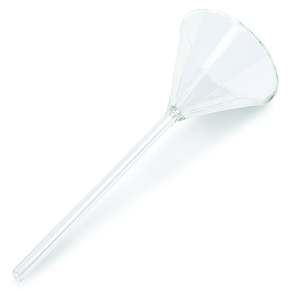 Corning 6160-75 Pyrex Angled Flute Funnel with Long Stem, 75 mm (Pack of 1)