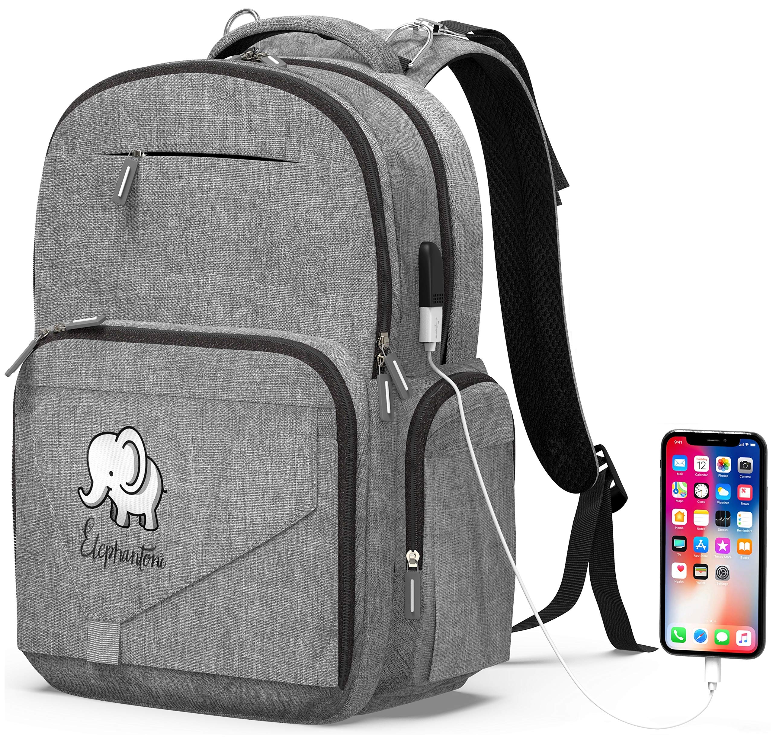 Aeiniweraabbcc Diaper Bag Backpack Baby Bag - Large Diaper Backpack for Mom Dad, Unisex Bag