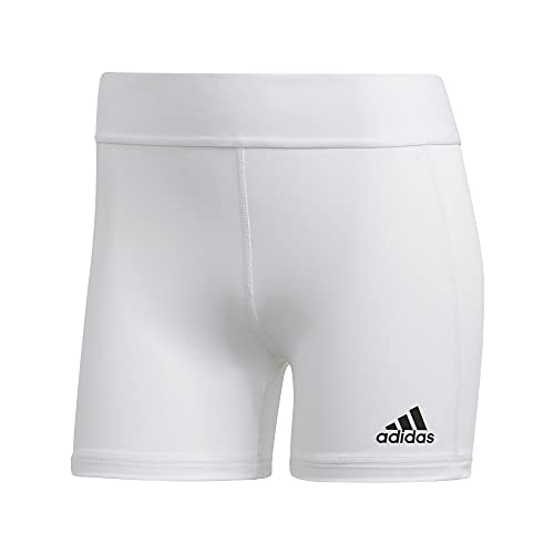 adidas Women's Alphaskin Volleyball 4-Inch Short Tights White/Black S3