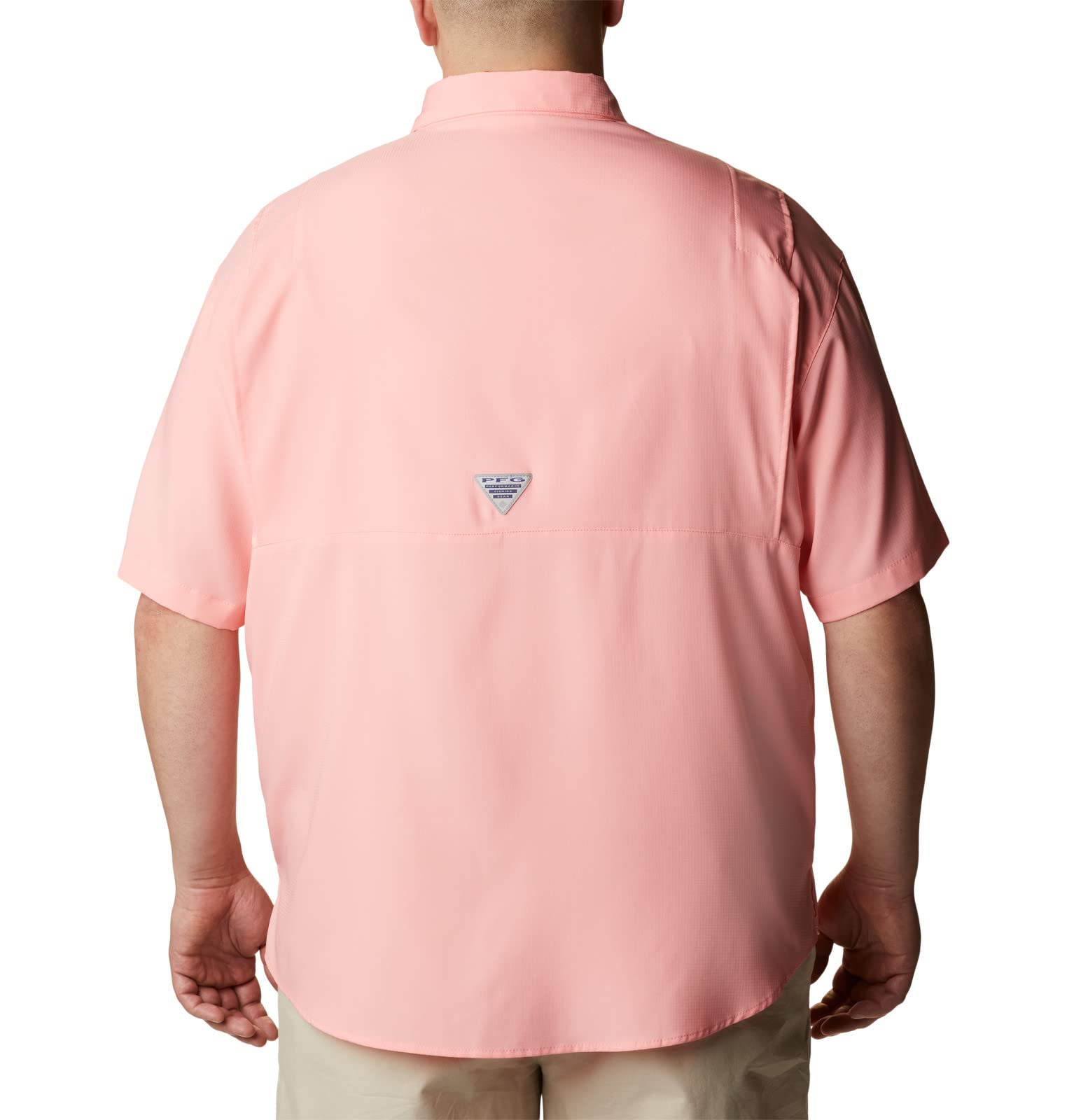 Columbia Men's PFG Tamiami II UPF 40 Short Sleeve Fishing Shirt, Sorbet, Large