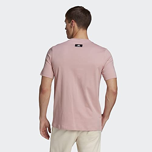 adidas Men's Future Icon 3-Bar Tee, Wonder Mauve, Medium