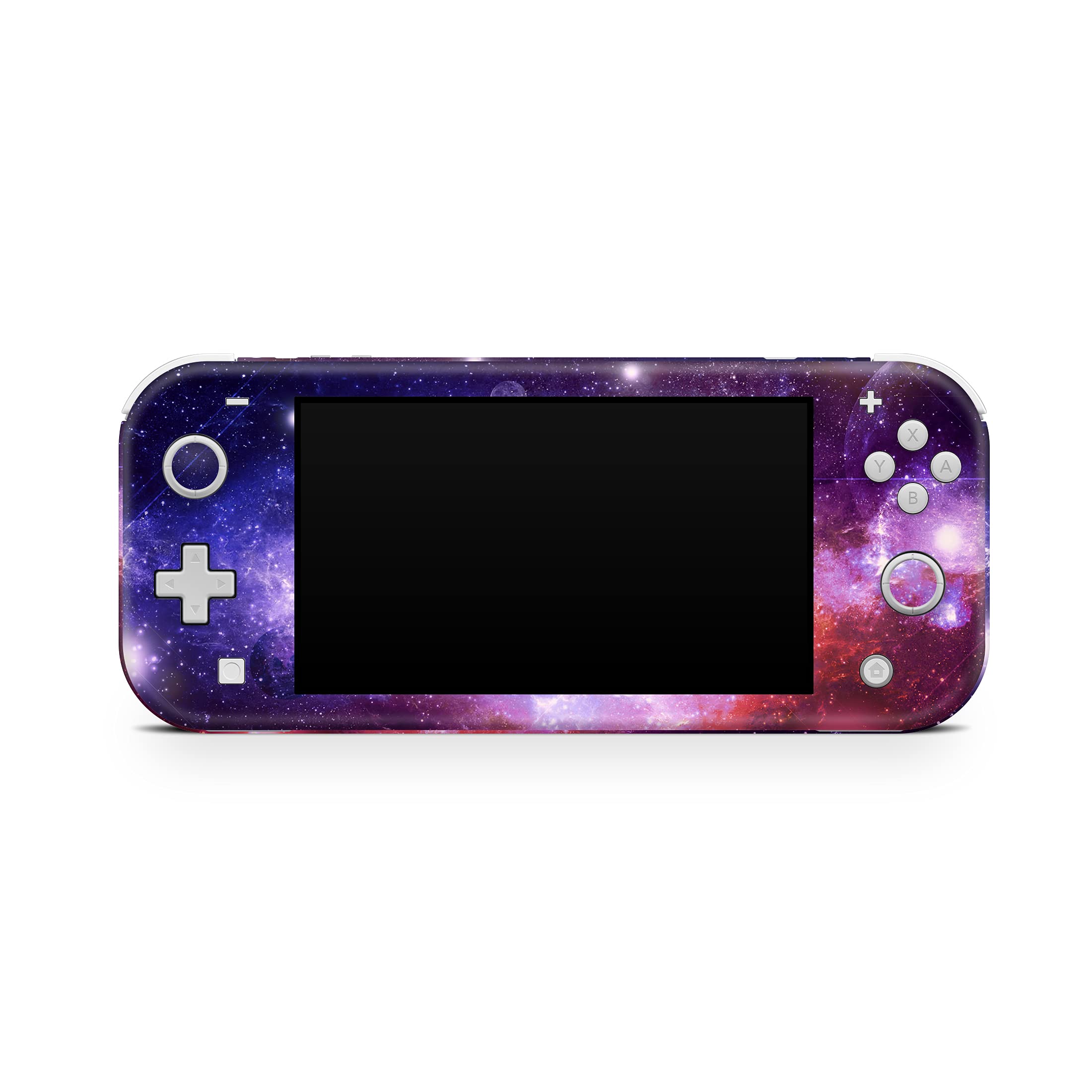 Tacky Design Galaxy Decal Skin Compatible with Nintendo Switch Lite Skin Wrap, Purple Stars Color Skin for Nintendo Switch Lite Cover, Premium Vinyl 3M Full Wrap Decal.