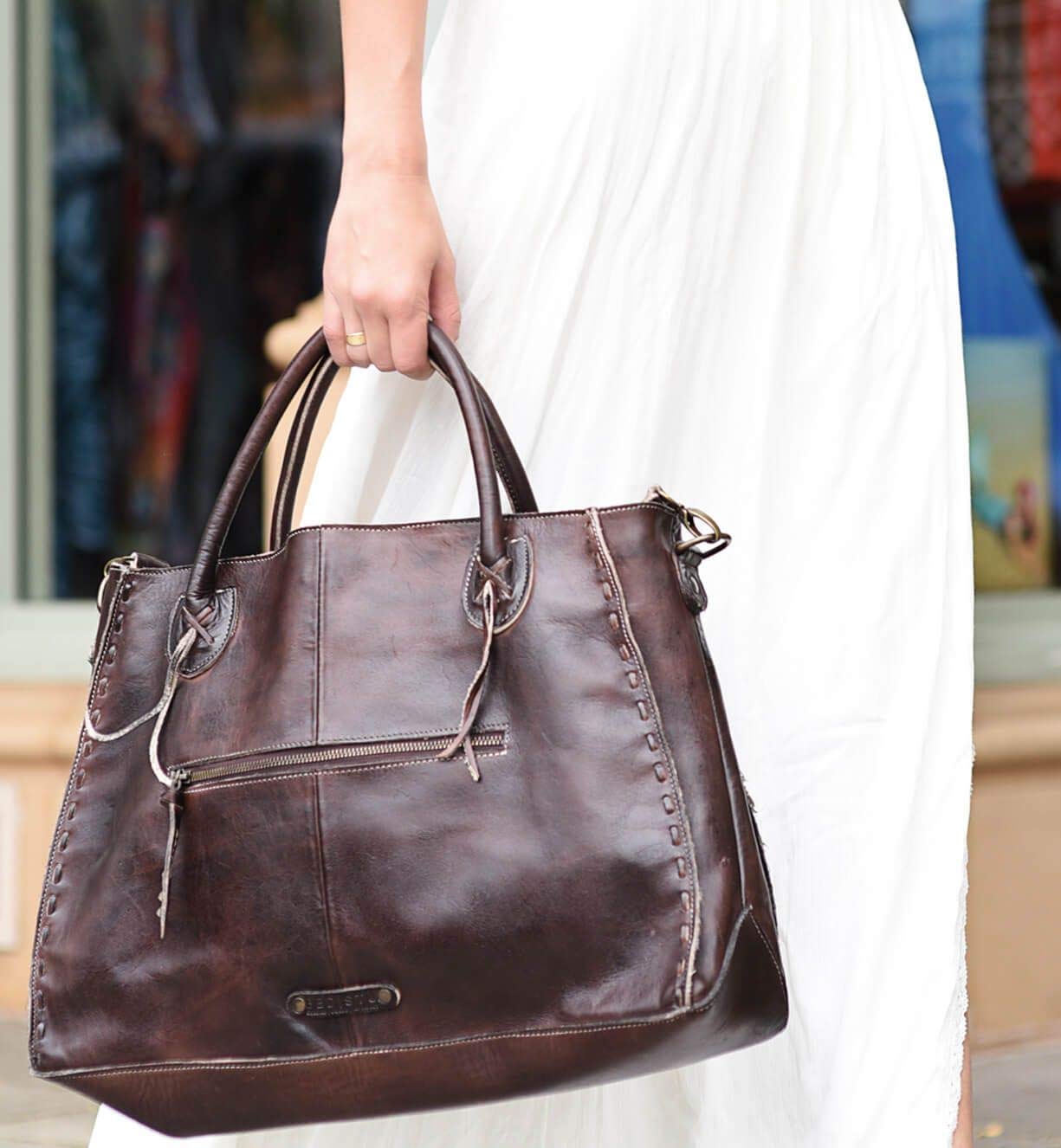 Bed|Stu Women’s Rockaway Leather Bag (Teak Rustic)