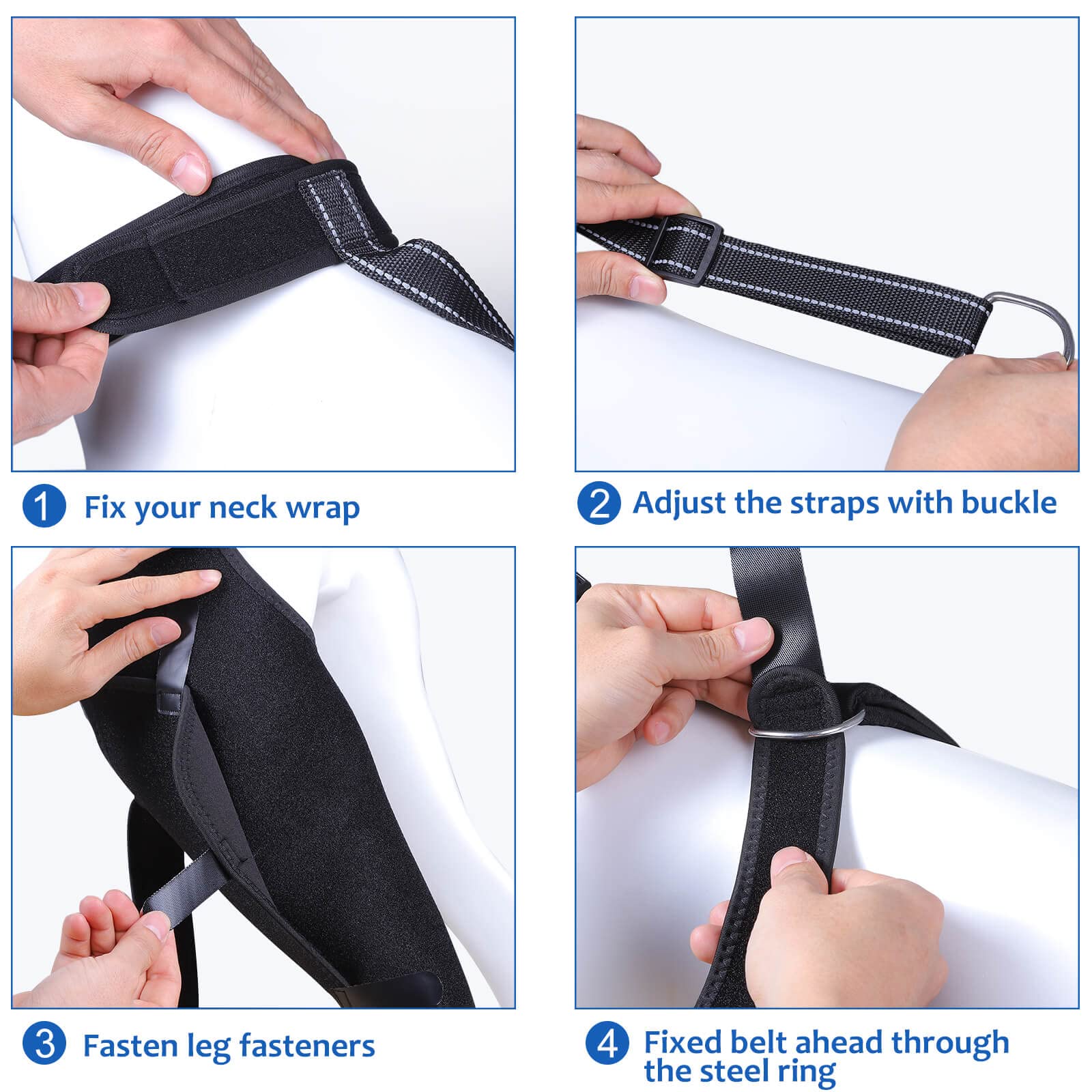 DGYAO Dog Knee Brace for ACL, Knee Cap Dislocation, Arthritis - Full Wrap - Easy Adjustable - Extra Support - Reduces Pain and Inflammation β Full Sizes