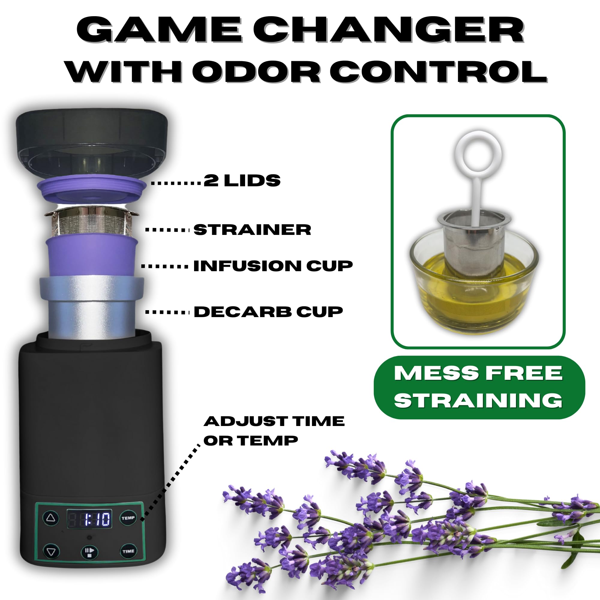 Decarboxylator and Infuser Machine, Magic Herb Butter Maker Machine, Oil Infuser Machine, Gummy Maker, Mess Free, Easy to Use β EdiOven & 2 Gummy Molds
