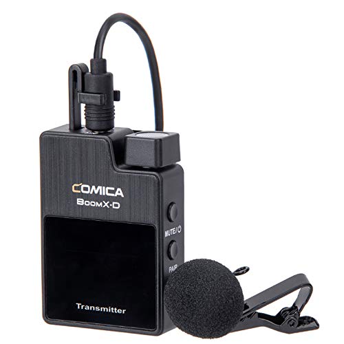 COMICA BoomX-D D2 2.4G Wireless Lavalier Microphone System Digital 1-Trigger-2 Wireless Microphone Transmitter & Receiver for Smartphone Camera Podcast Interview YouTube