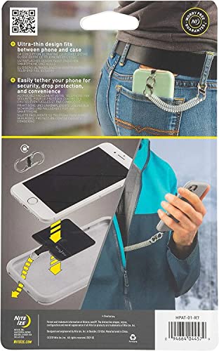 Nite Ize Hitch Plus Tether - Phone Case Anchor and Tether for Drop Protection - Black (HPAT-01-R7)