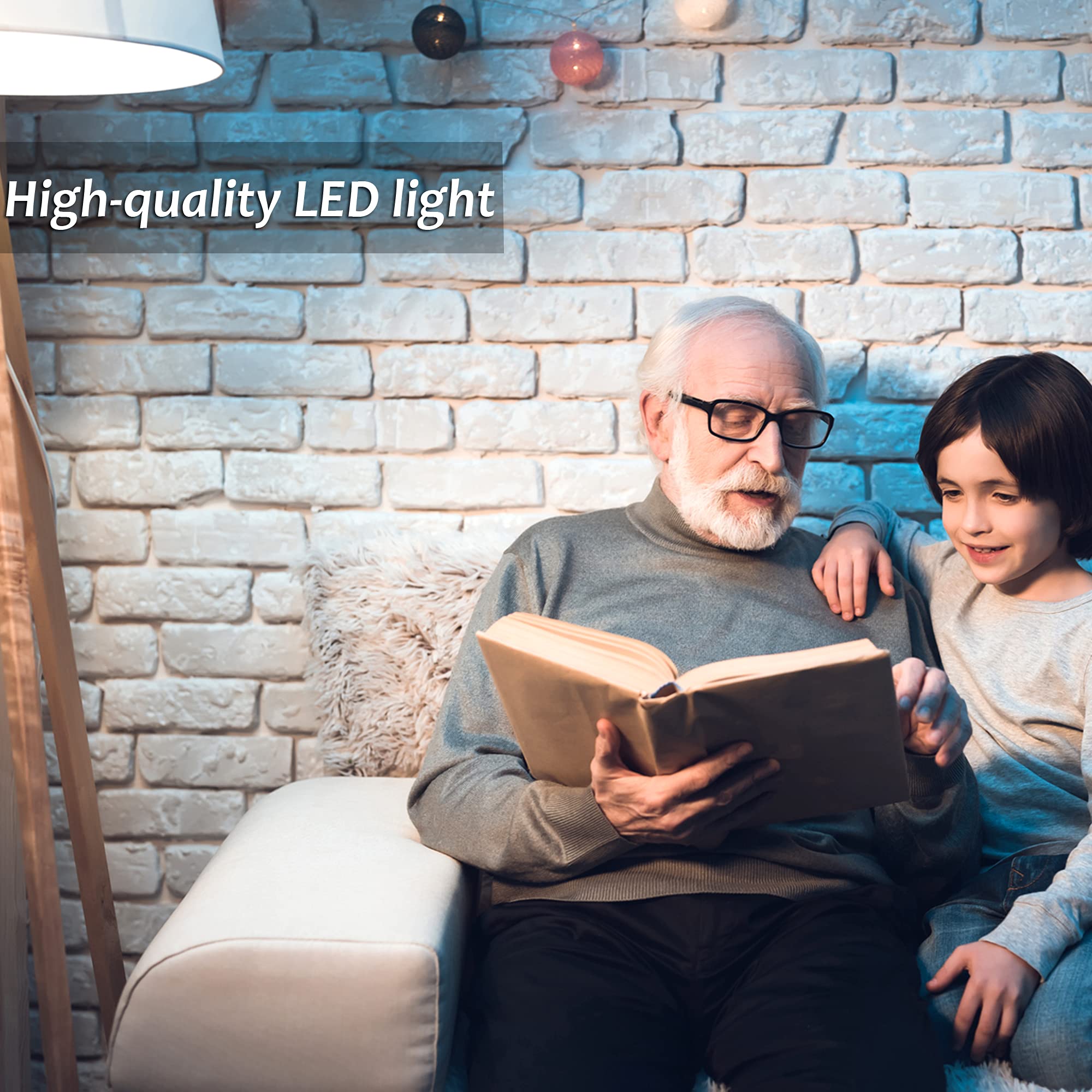 AmeriLuck 2PACK 100W Equivalent A19 LED Light Bulbs, 15 Watts Non-Dimmable 1600LM (5000K | Daylight)