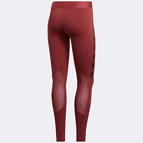 adidas womens Alphaskin Badge of Sport Tights Legacy Red/Maroon Large