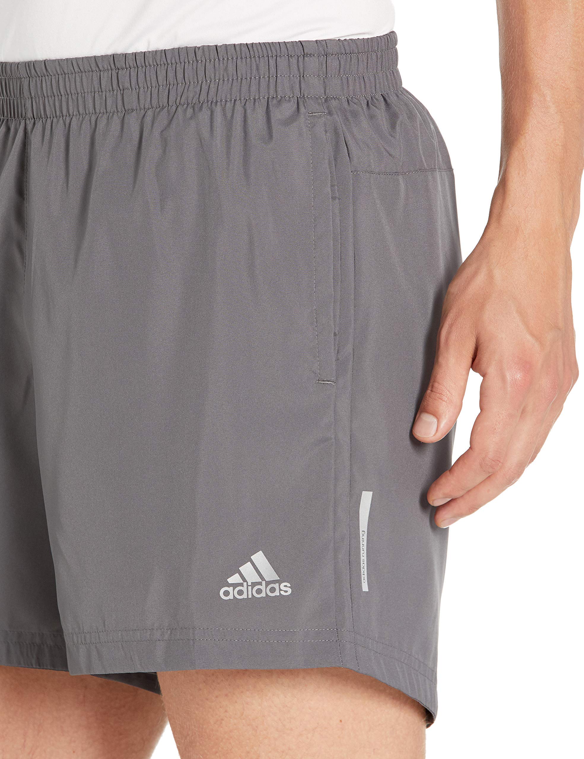 adidas men's Run It Short, Grey, Large