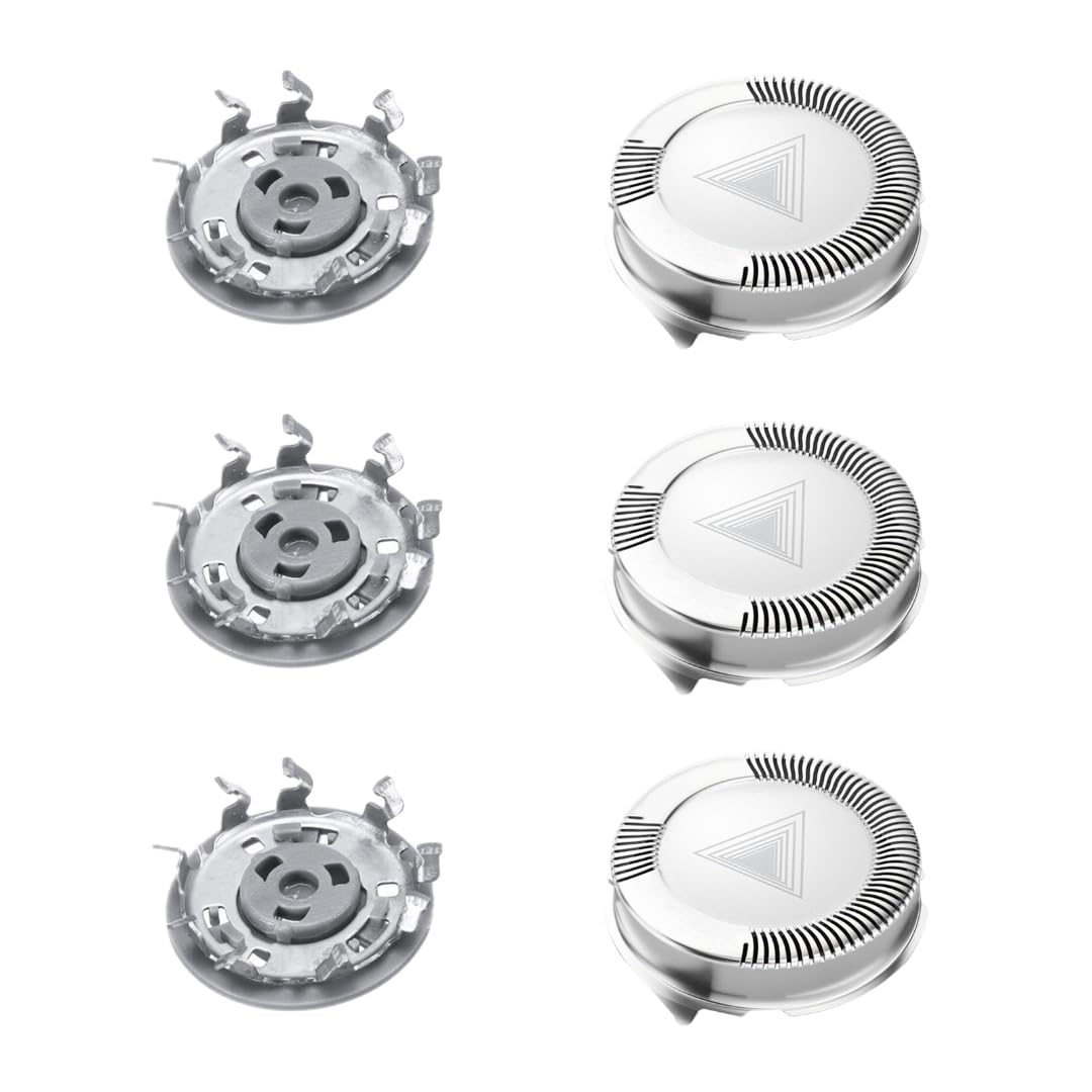 FLN SH50/52 Replacement Heads for Series 5000, Razor Blades Lift and Cut Sharp No Pulling Hair Shaver Heads Easy Install